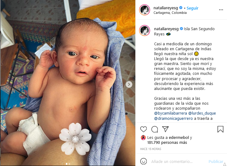 “Bienvenida al mundo”: nació Isla la hija de Natalia Reyes