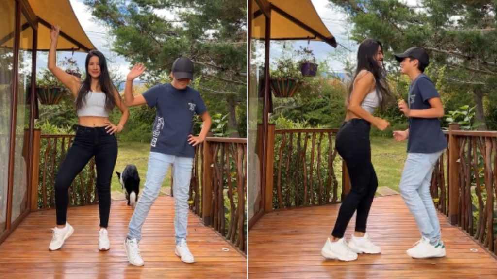 ¡Tal para cual! Caterin Escobar y su hijo menor mostraron sus ‘pasos ...