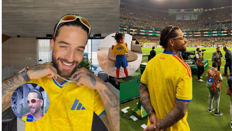Maluma presumió a su hija apoyando a la Selección Colombia